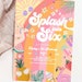 Editable Splash Into SIX 6th Birthday Pool Party Invitation Girly ...