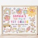 Editable Personalized Last Day of 1st Grade 1 End of School Sign 16x20 ...