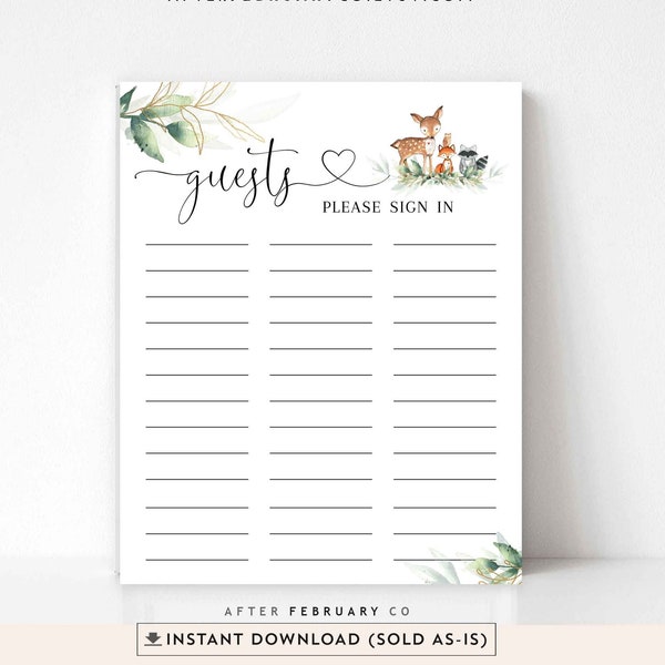 Woodland Baby Shower - Etsy