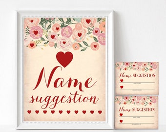 Name suggestion sign | Etsy