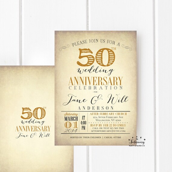 Golden Jubilee Invitation Cards