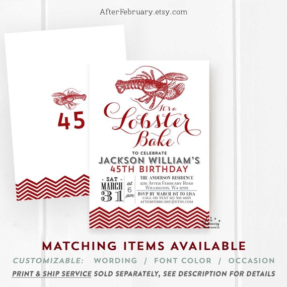 Clambake Invitations