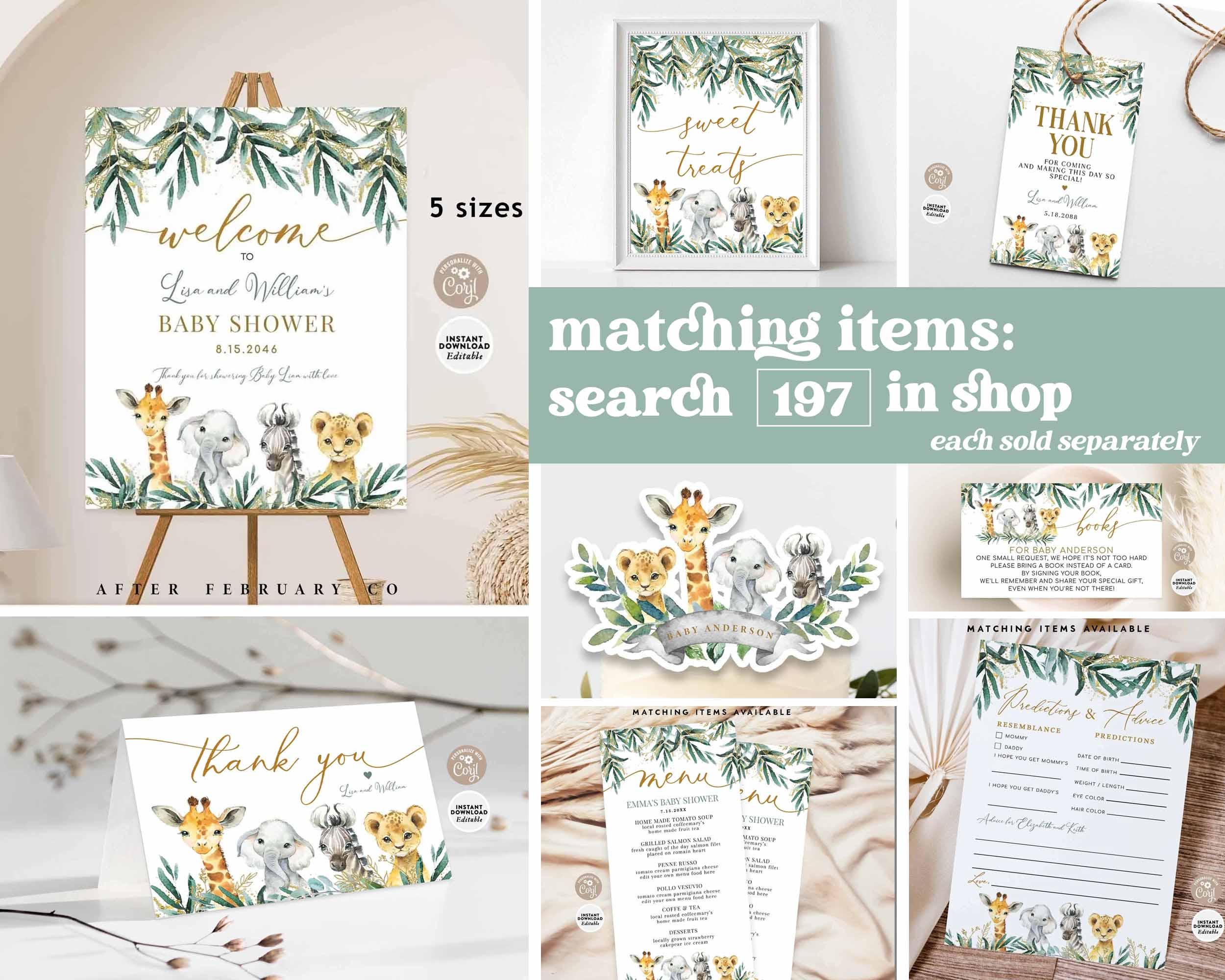 EDITABLE Safari Animals Due Date Calendar Printable Gender Neutral Baby ...