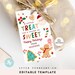 Editable Kids Christmas Treat Tag: School Holiday Favor Tags Printable ...