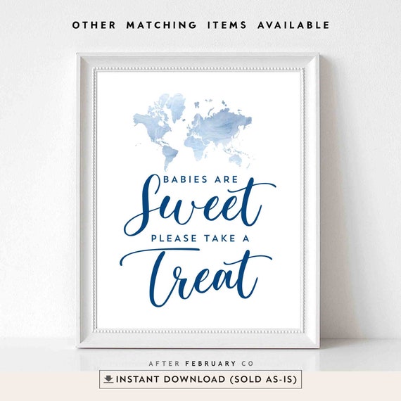 Blue World Map Adventure Cards and Gifts Sign Adventure Baby - Etsy