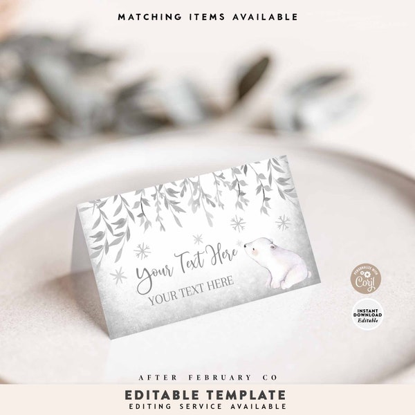 Winter Place Cards - Etsy