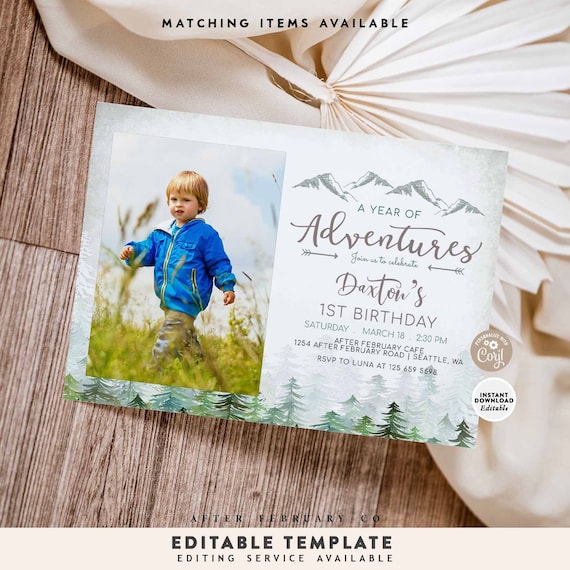 Outdoor Boys Birthday Party Invitations