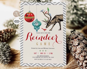 Editable Christmas Party Invitation Christmas Party Invite Christmas ...