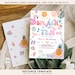 Editable Splash Into TEN 10th Birthday Pool Party Invitation Girly ...