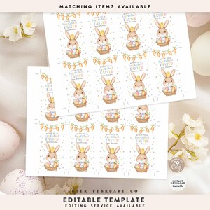 EDITABLE Boy Eggcellent Easter Bunny Tag Egg Hunt Preschool ...