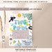 Editable Boy TWO the POOL 2nd Birthday Pool Party Invitation Whale ...