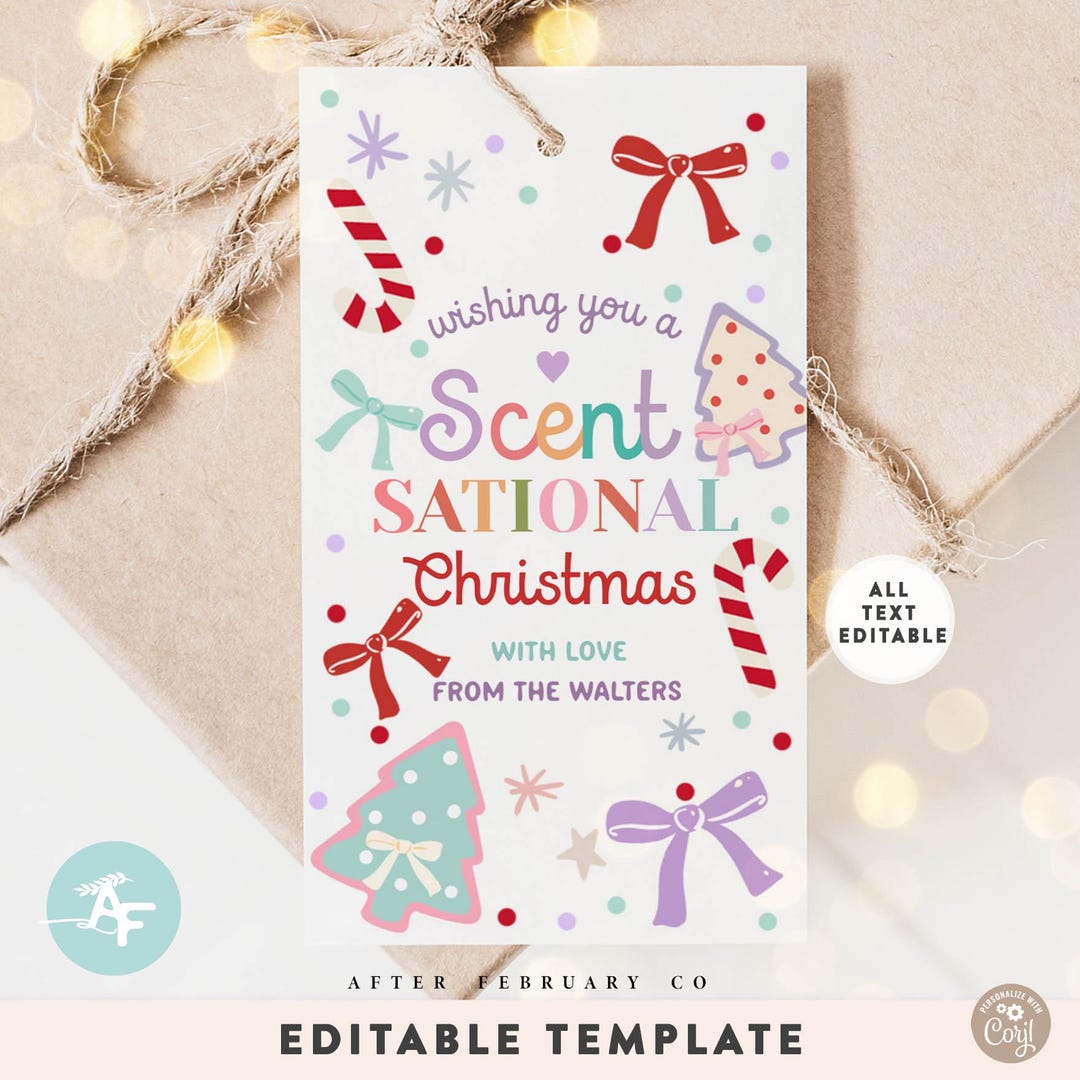 Scent-sational Christmas Gift Tag: Teacher Staff Volunteer Holiday Tags ...