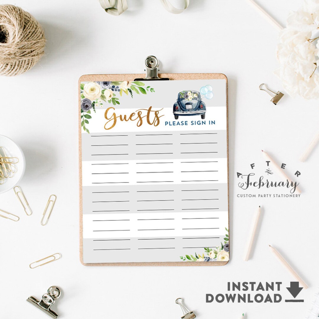 Guest List Sign-in Sheet 8x10 Please Sign the Guest Book - Etsy