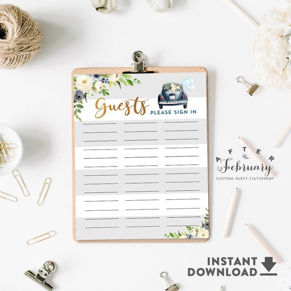 Guest List Sign-in Sheet 8x10 Please Sign the Guest Book - Etsy