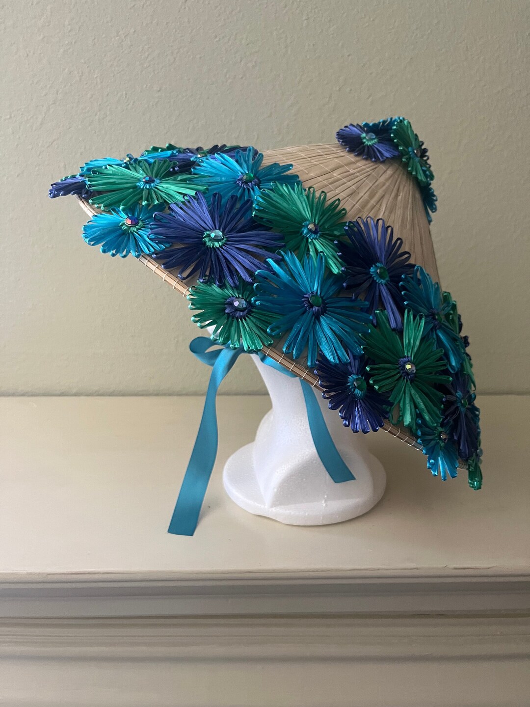 The Mimi Luxe Tiki Hat 1950’s/1960’s-style Sun Hat Summer Hat Conical ...