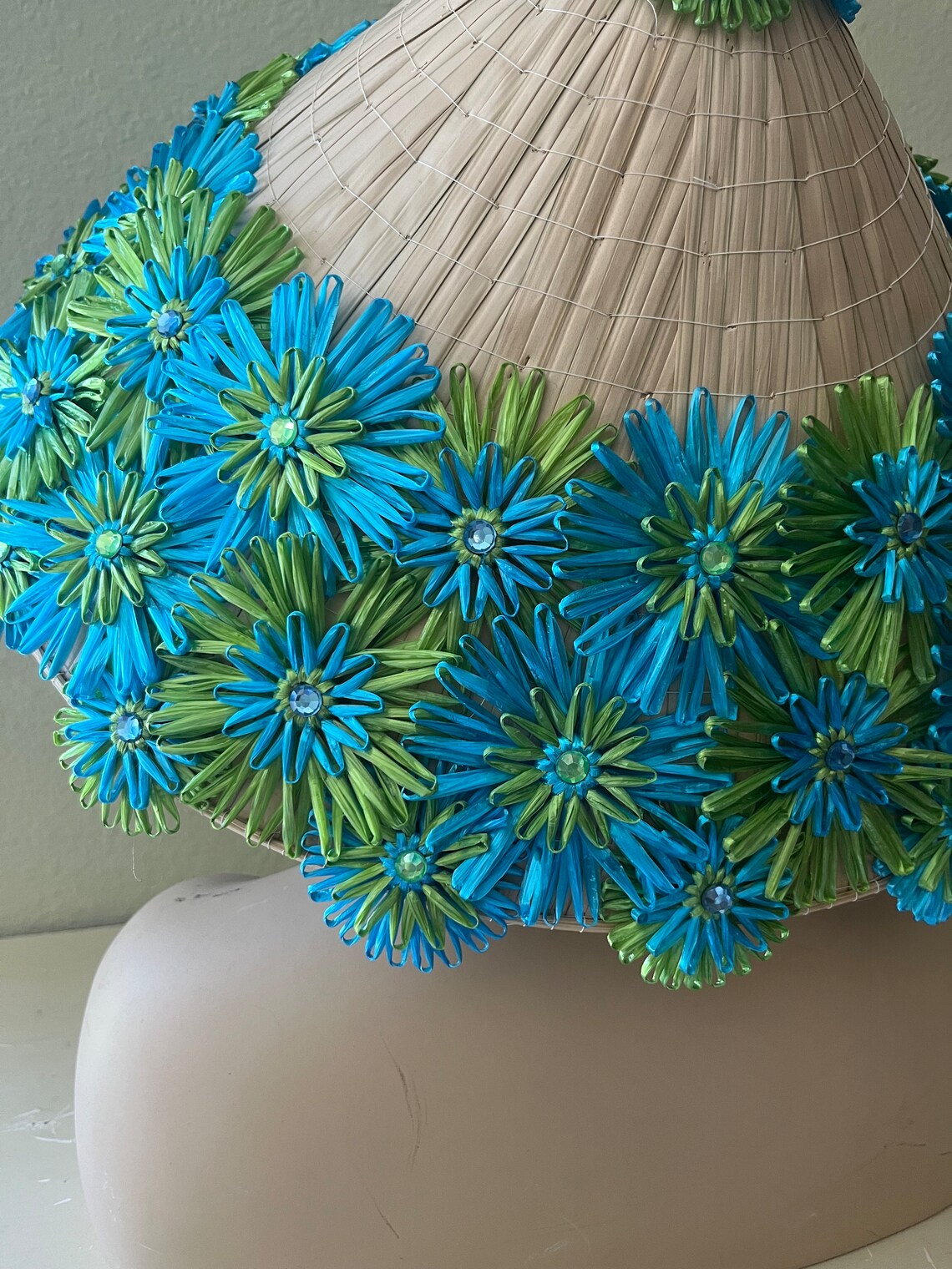 The Stella Luxe Tiki Hat 1950’s/1960’s-style Sun Hat Summer Hat Conical ...