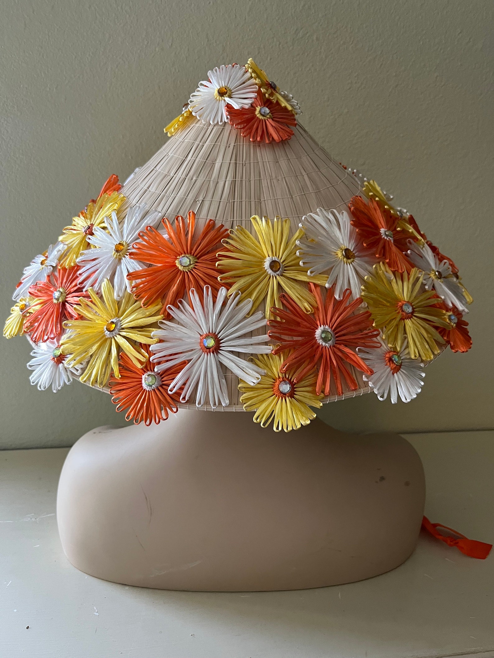 The Mimi Luxe Tiki Hat 1950’s/1960’s-style Sun Hat Summer Hat Conical ...