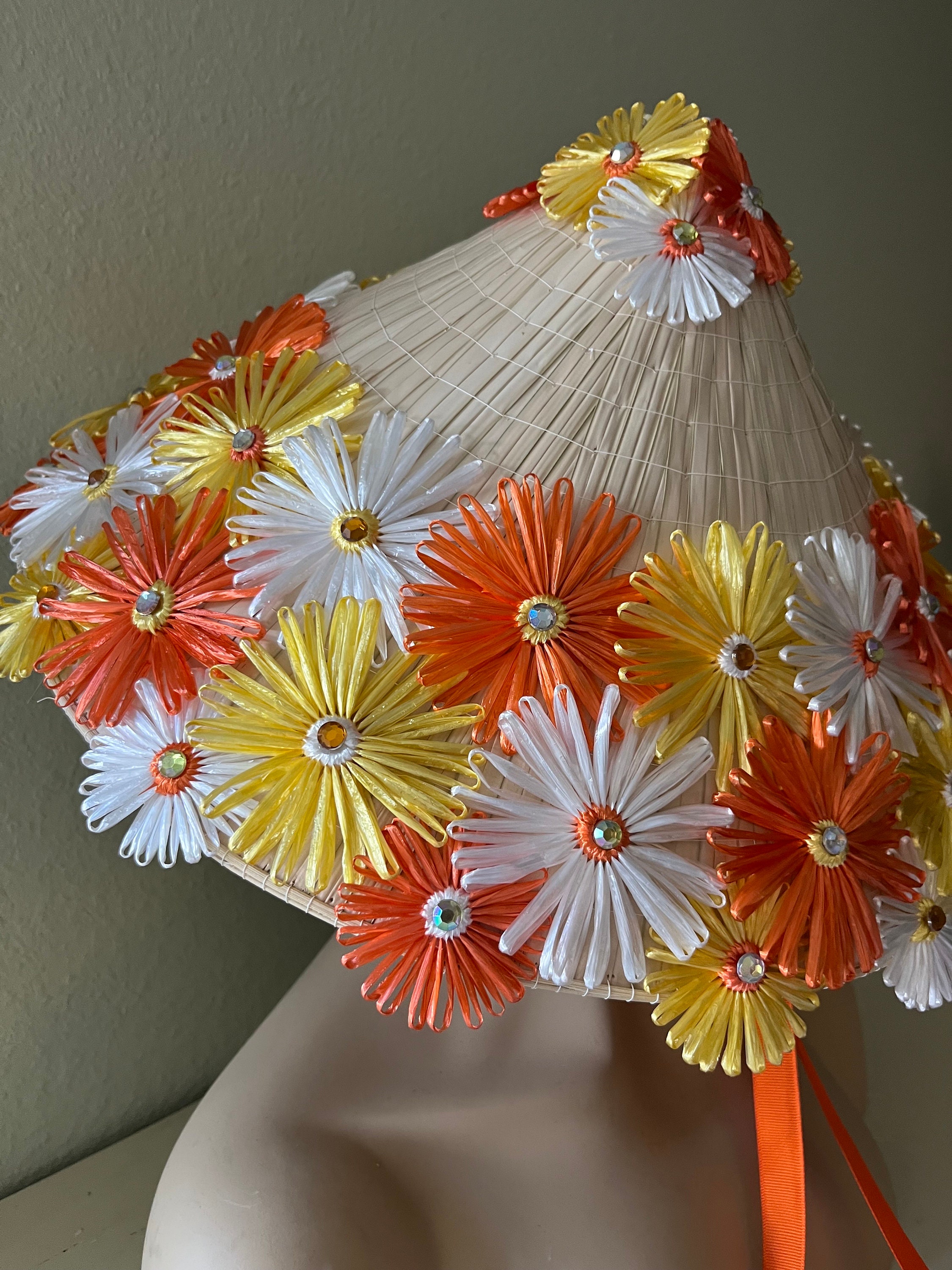 The Mimi Luxe Tiki Hat 1950’s/1960’s-style Sun Hat Summer Hat Conical ...