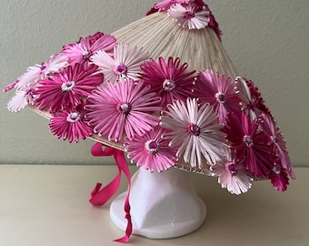 The Mimi Luxe Tiki Hat 1950s/1960s-style Sun Hat Summer Hat Conical Hat ...