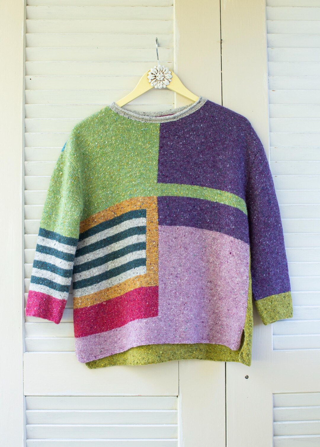 Colorblock Sweater "love Story" / Women Sweater / Wool Sweater - Etsy