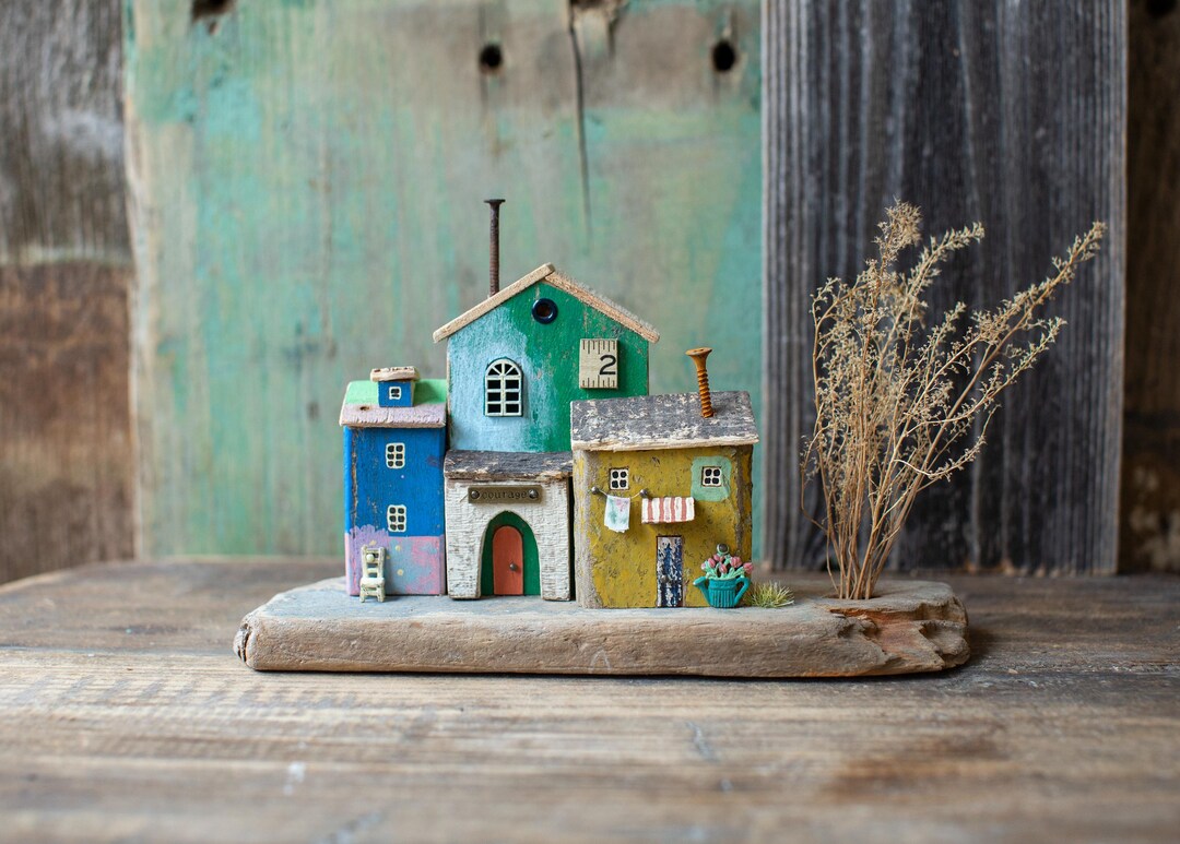 Village Miniature / Wooden Houses - Etsy