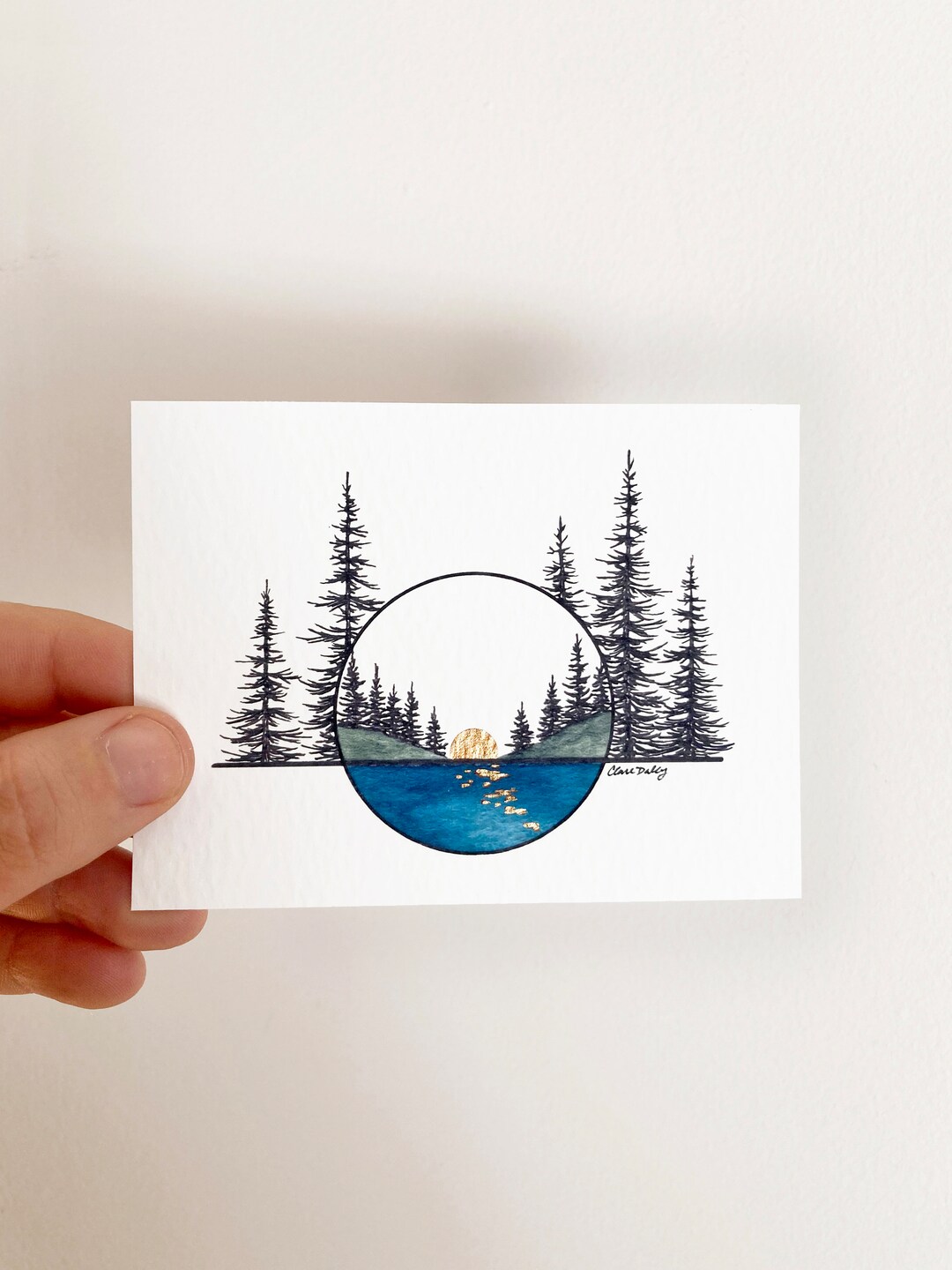 Mini Print With Copper - Circle - Grounded Collection | Small ...