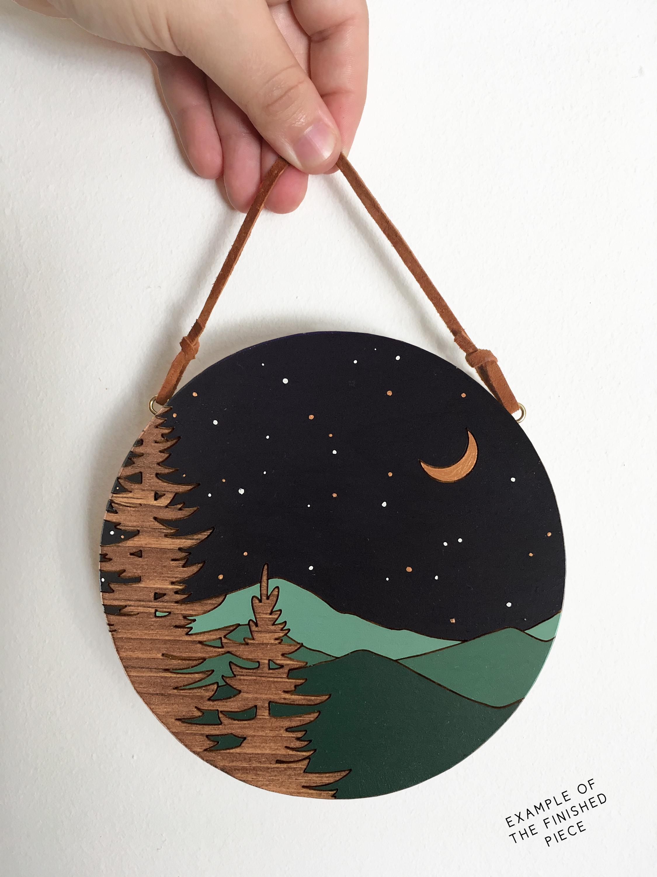 Night Sky Overlook Paint by Number Kit | DIY Craft Kit for Adults ...