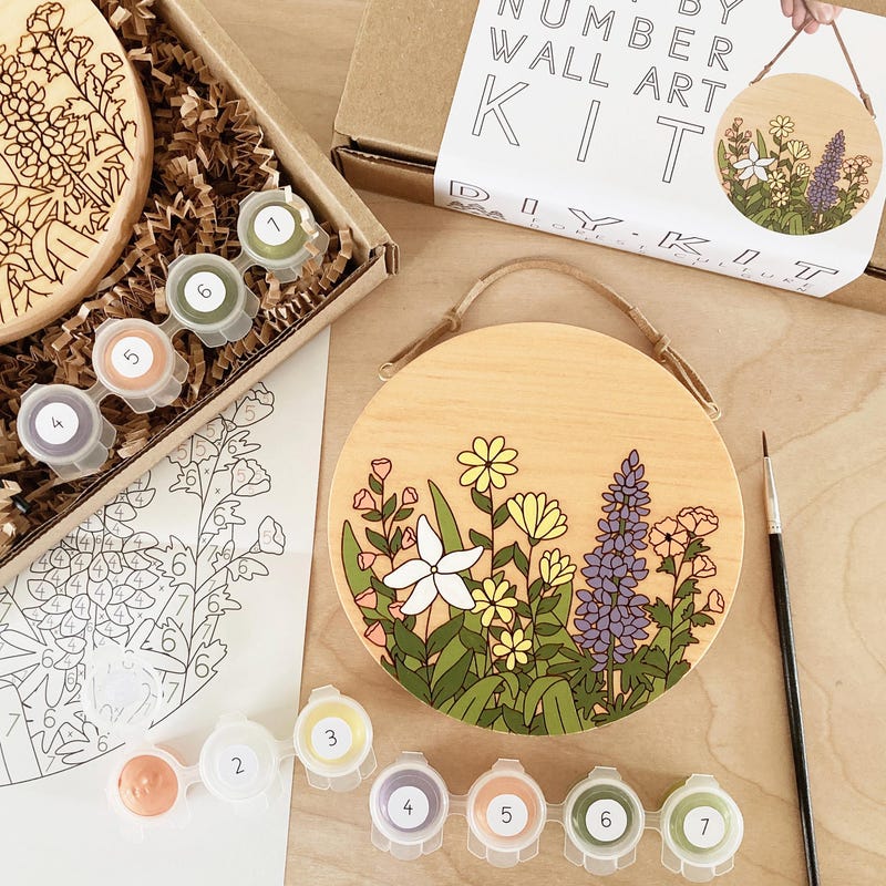 Paint by Number in Wood - Etsy