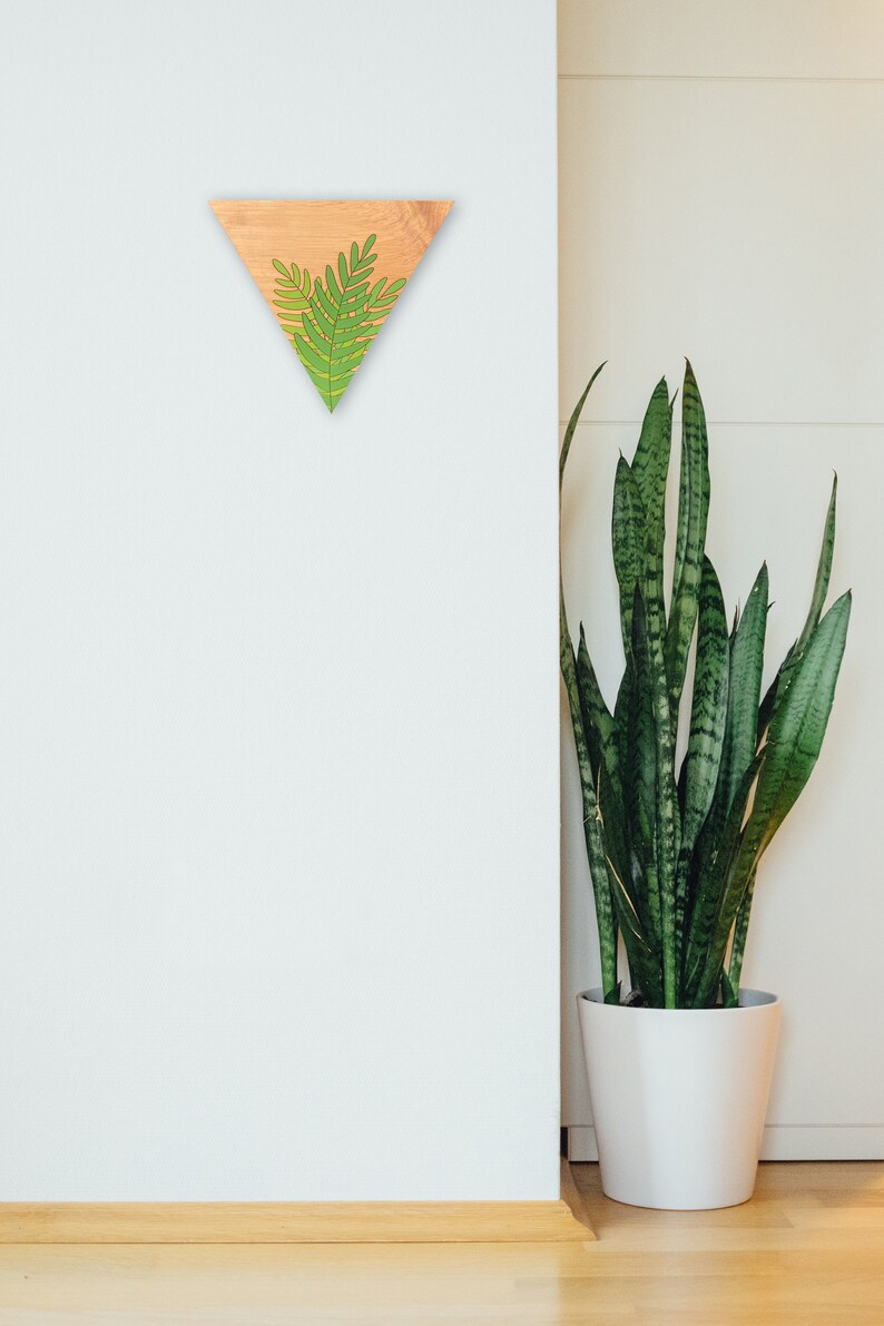 Fern Triangle Wall Art Small Wall Art Outdoor Lover Decor - Etsy