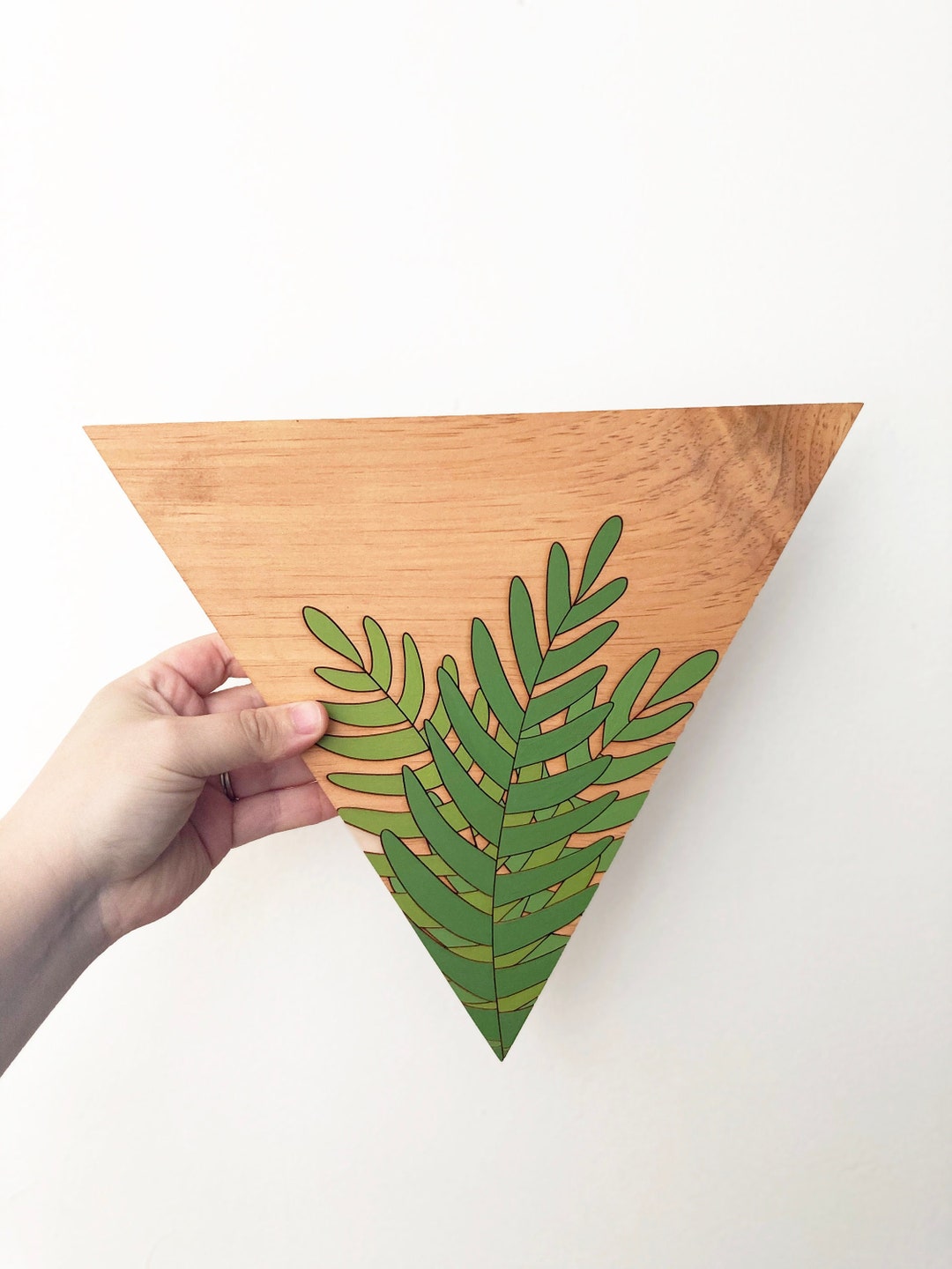 Fern Triangle Wall Art | Small Wall Art | Outdoor Lover Decor - Etsy