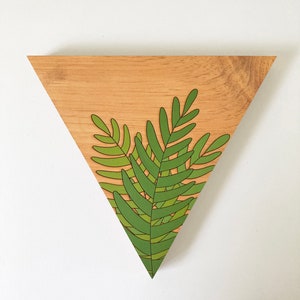 Fern Triangle Wall Art Small Wall Art Outdoor Lover Decor - Etsy