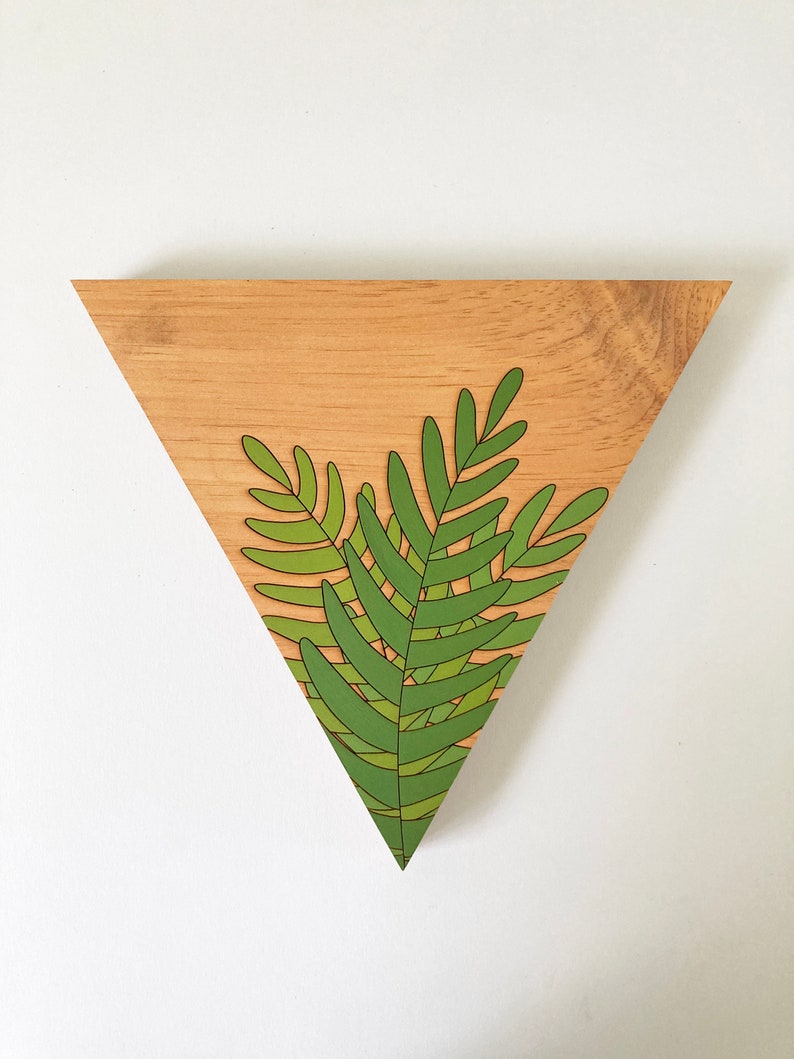 Fern Triangle Wall Art Small Wall Art Outdoor Lover Decor - Etsy