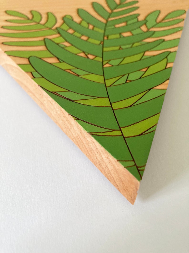 Fern Triangle Wall Art Small Wall Art Outdoor Lover Decor - Etsy
