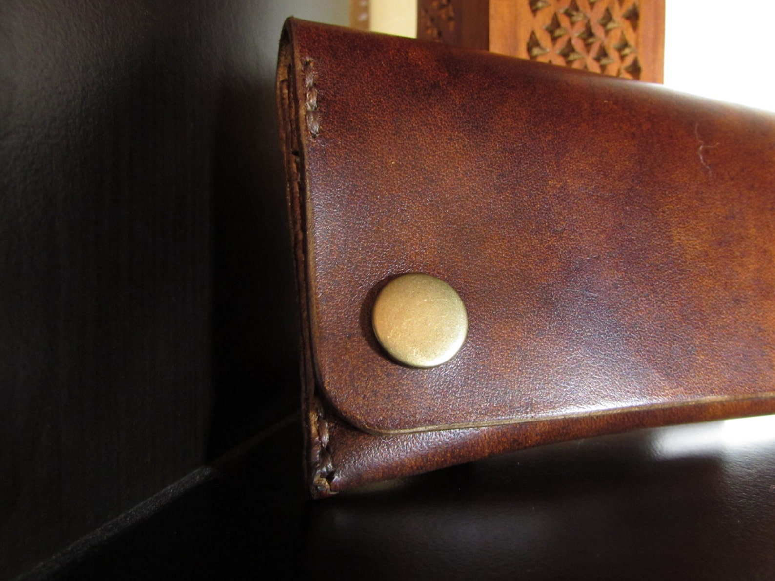 Blague a tabac en cuir marron vintage | Etsy France