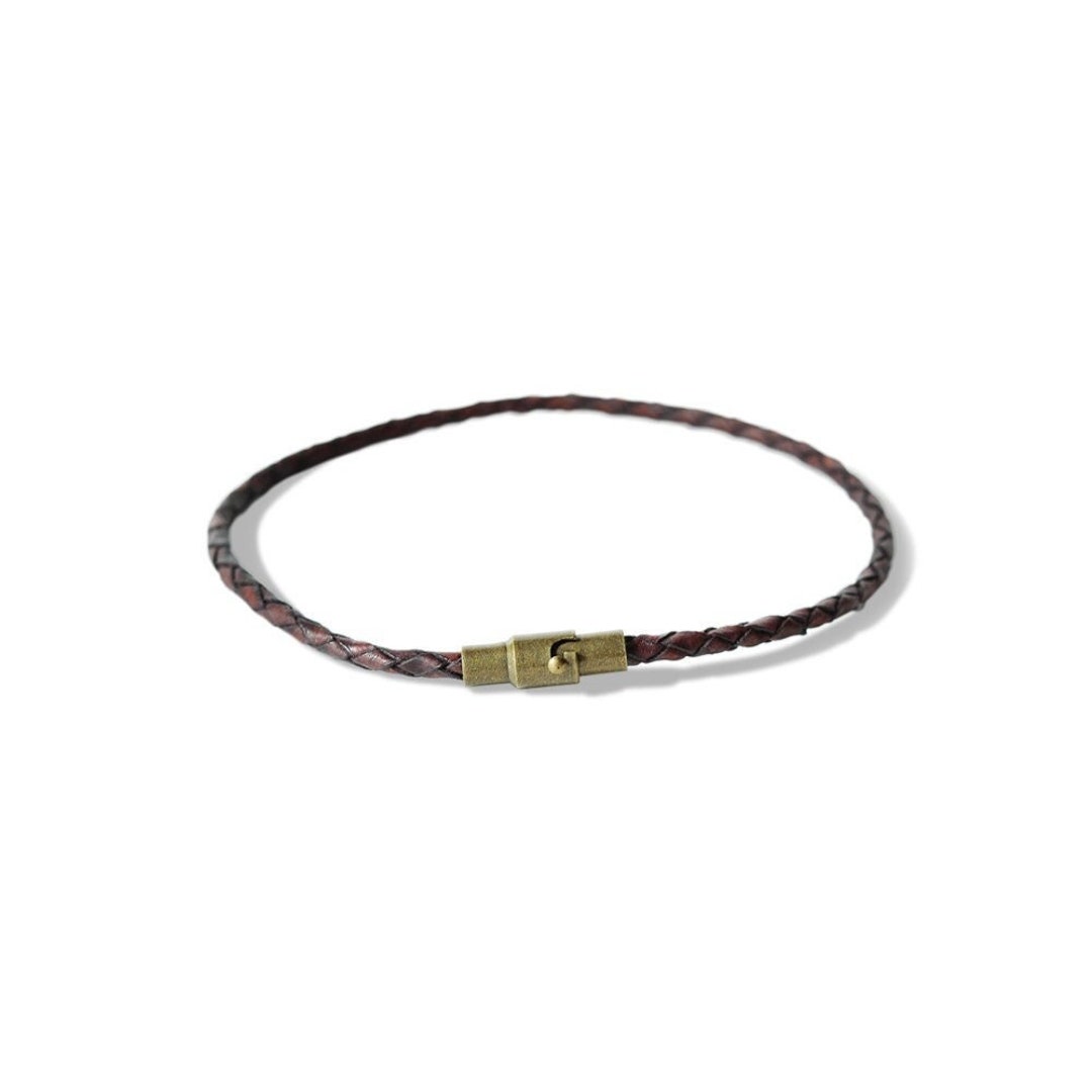 Unisex Thin Leather Bracelet/ Men's Thin Leather Bracelet/ Women's Thin Leather Bracelet/ Dark ...