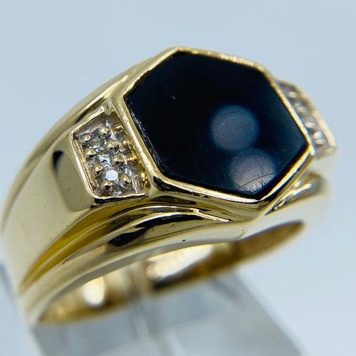 Gold Men Signet Ring 14k Signet Ring Gift for Men Gold Ring | Etsy