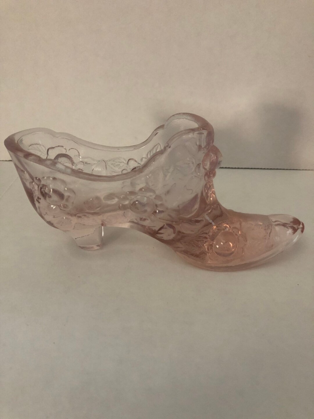 Fenton Light Pink Glass Slipper - Etsy