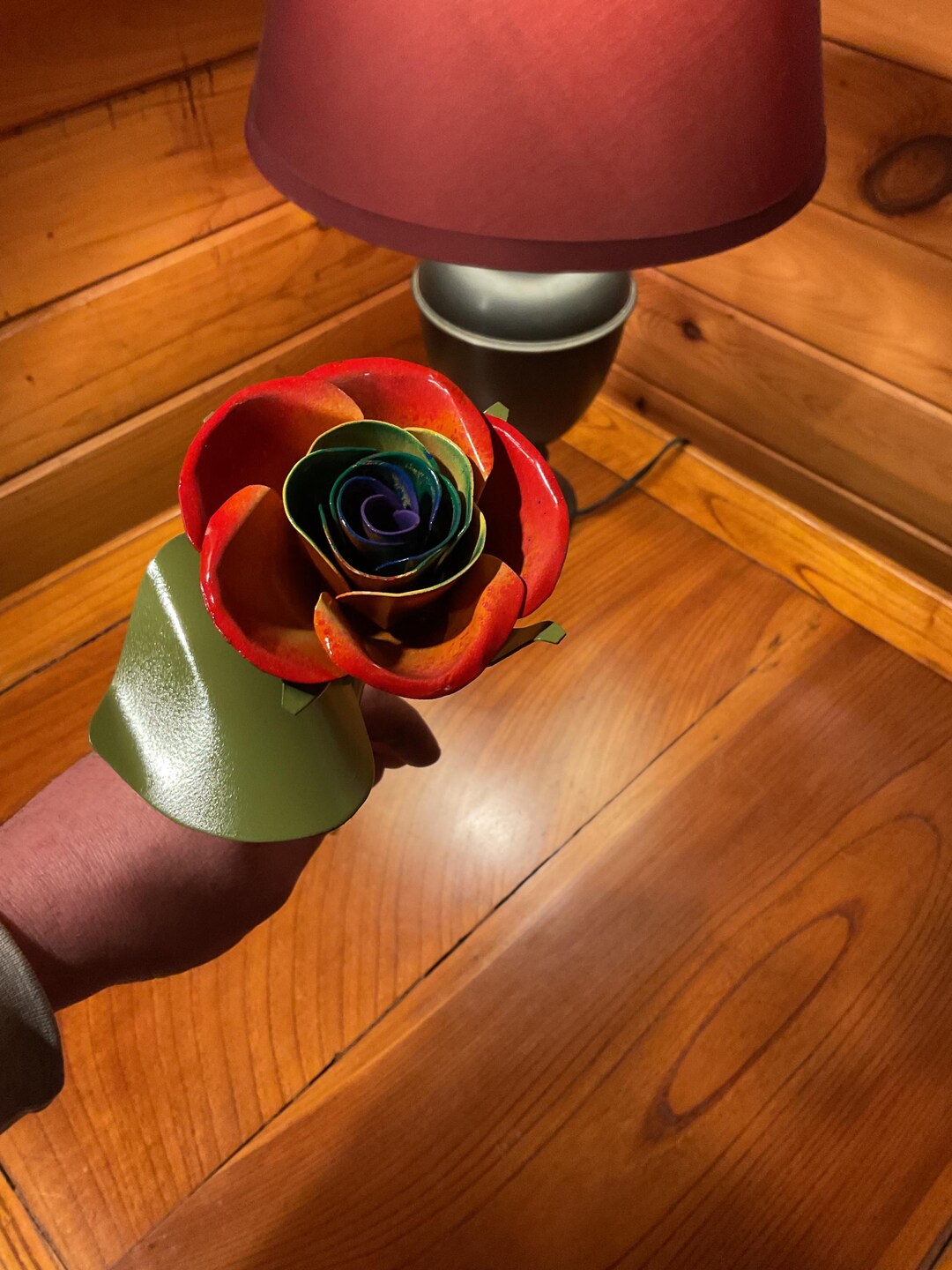 Metal Rose, Birthday Present, Birthday Gift, Gift for Her, Metal Rose ...