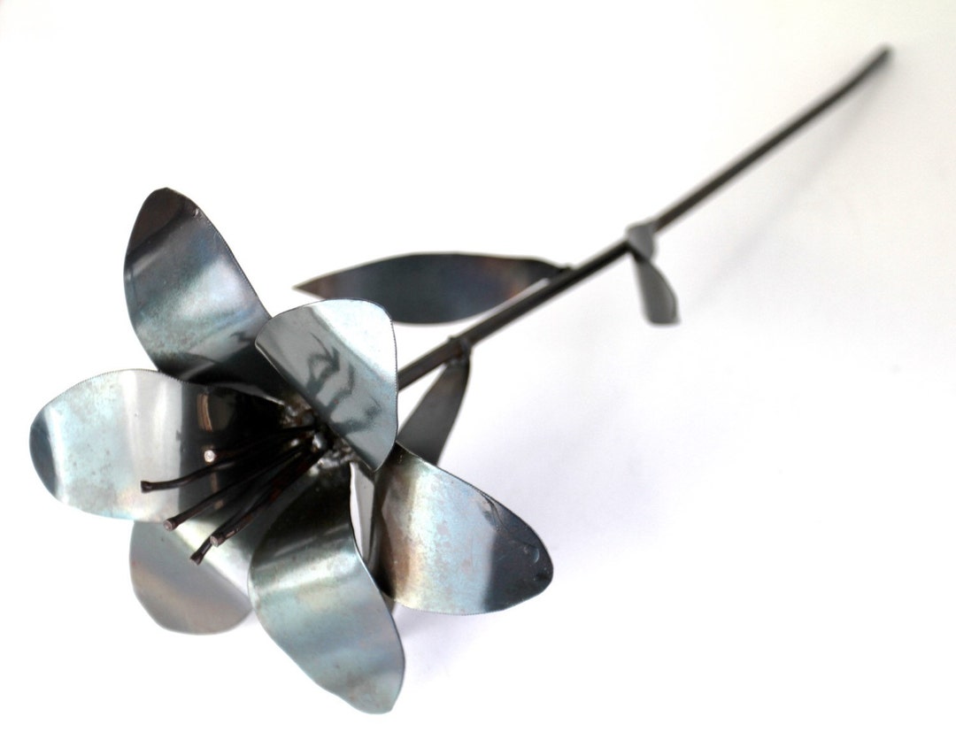 Metal Flower, Metal Lily, 11th Anniversary, 6th Anniversary, 4th ...