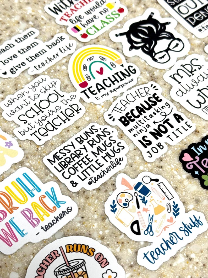 Teacher Sticker Pack Back to School - Etsy