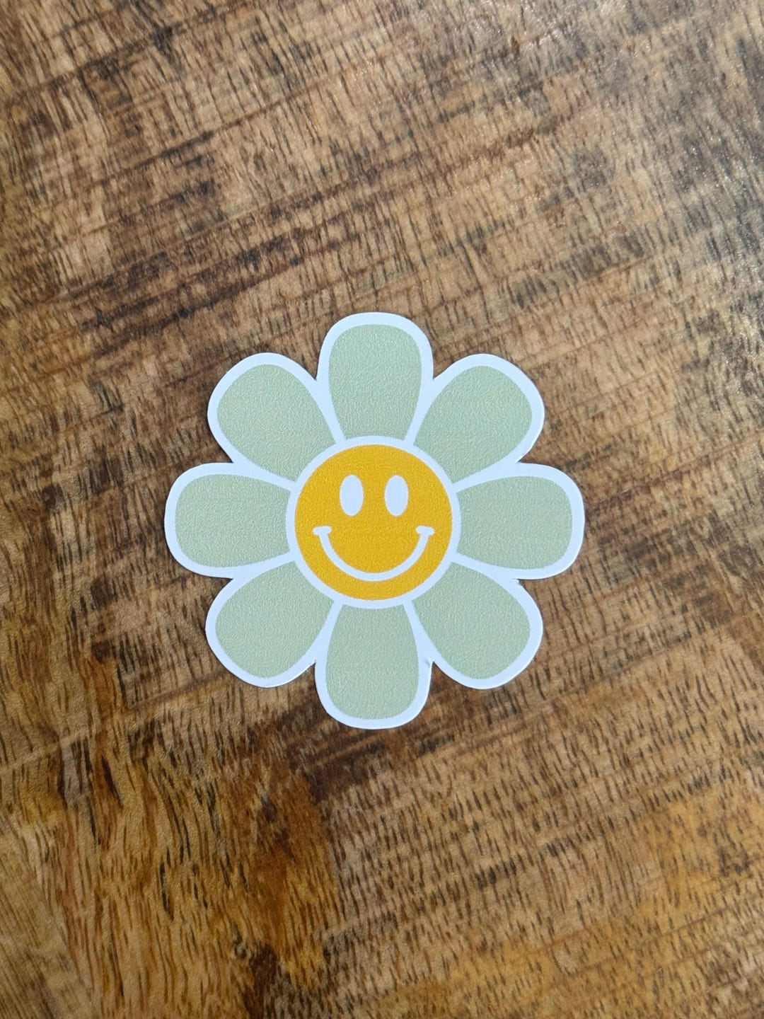 Smiley Flower Vinyl Sticker - Etsy
