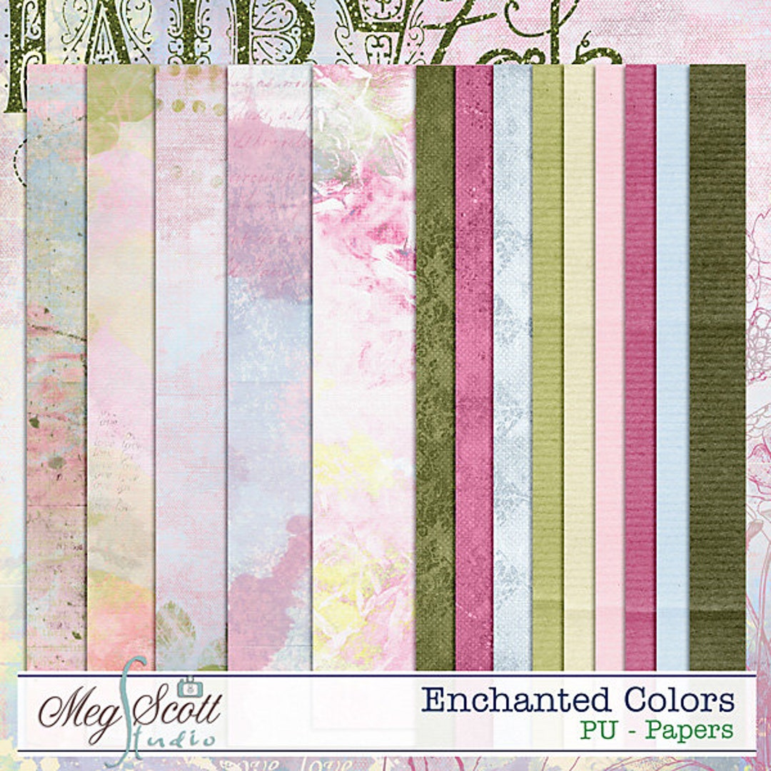 Enchanted Colors Personal Use Card Making Scrapbook Paper - Etsy