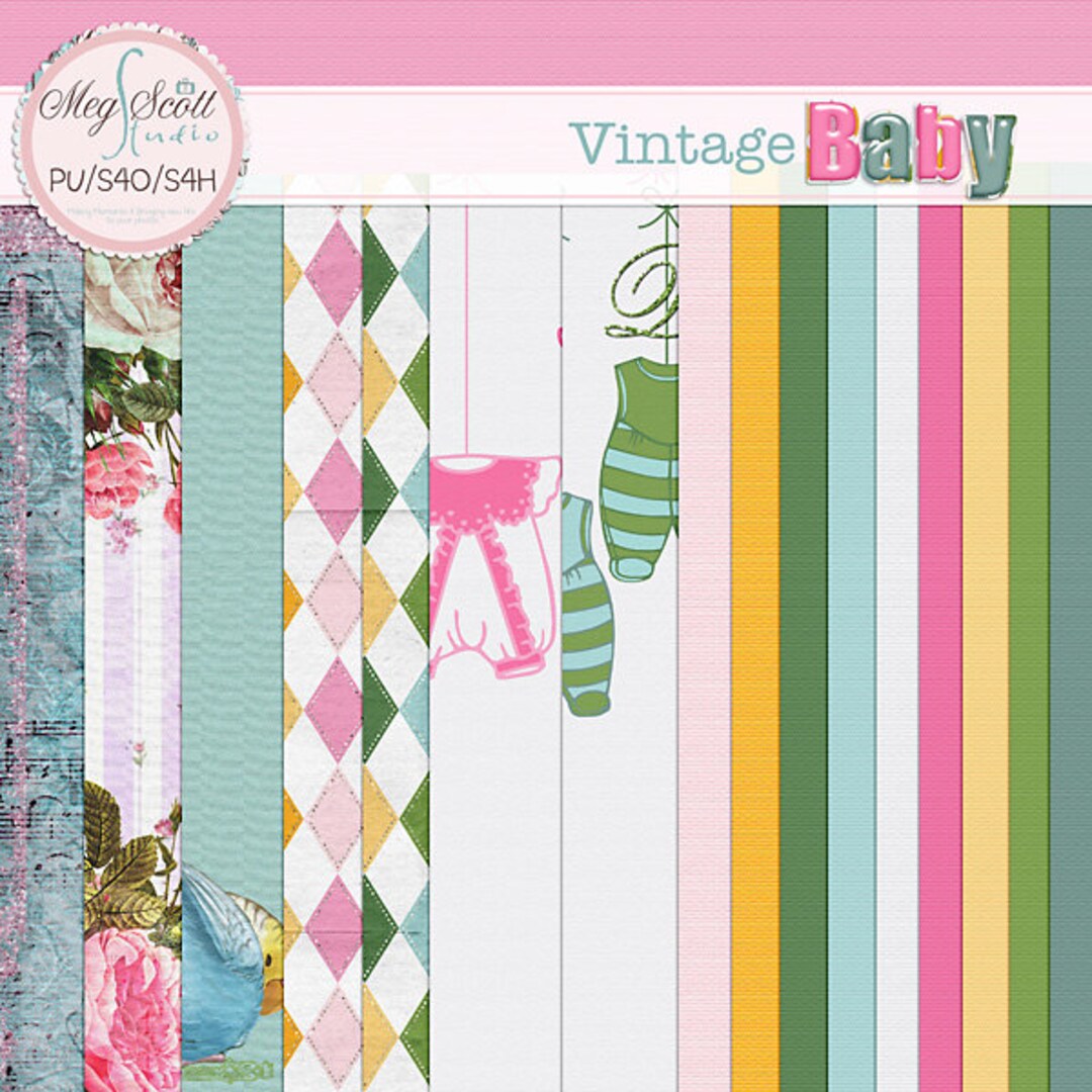 Vintage Baby Papers Only Personal Use Card Making Scrapbook - Etsy