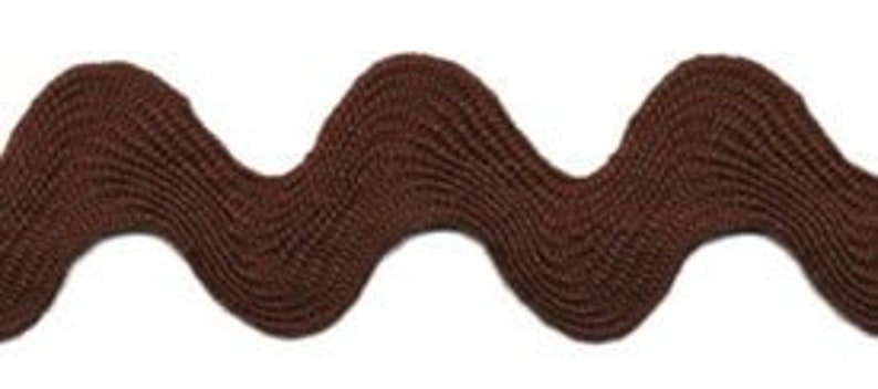 Dark Brown One Inch Ric Rac Trim by the Yard, Brown Rick Rack, 1 Inch ...