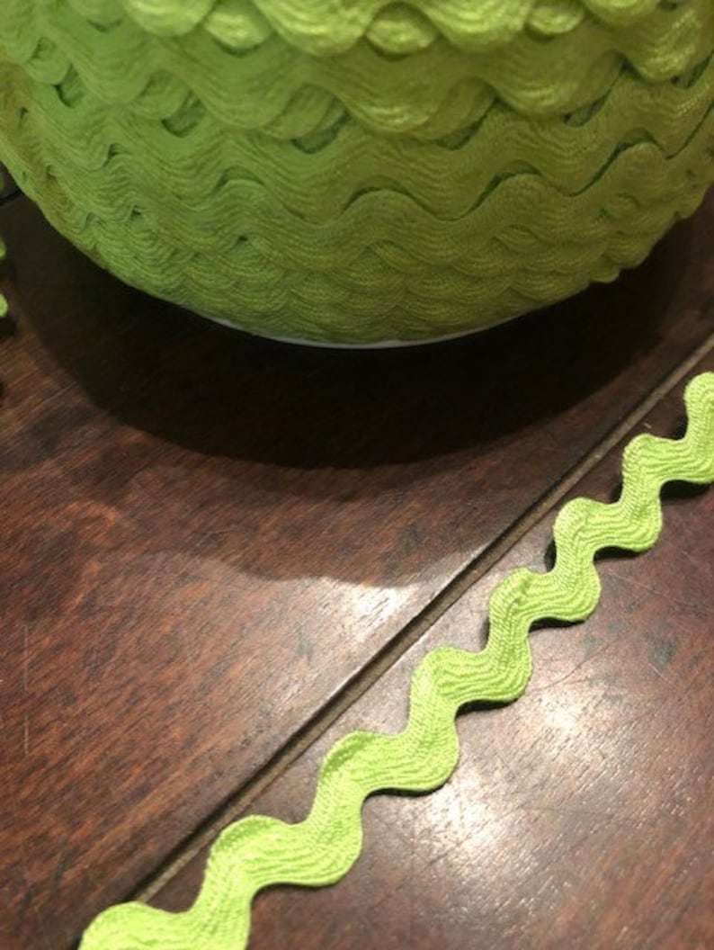 Lime Green 1/2 Inch Rick Rack Trim by the Yard, Polyester Ric Rac Trim ...