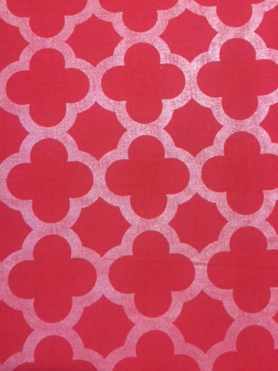 Riley Blake Sparkle Red Quatrefoil Cotton Fabric by the Yard, Christmas ...
