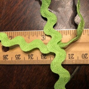 Lime Green 1/2 Inch Rick Rack Trim by the Yard, Polyester Ric Rac Trim ...