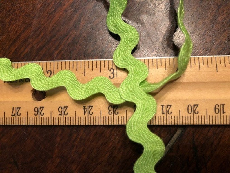 Lime Green 1/2 Inch Rick Rack Trim by the Yard Polyester Ric - Etsy