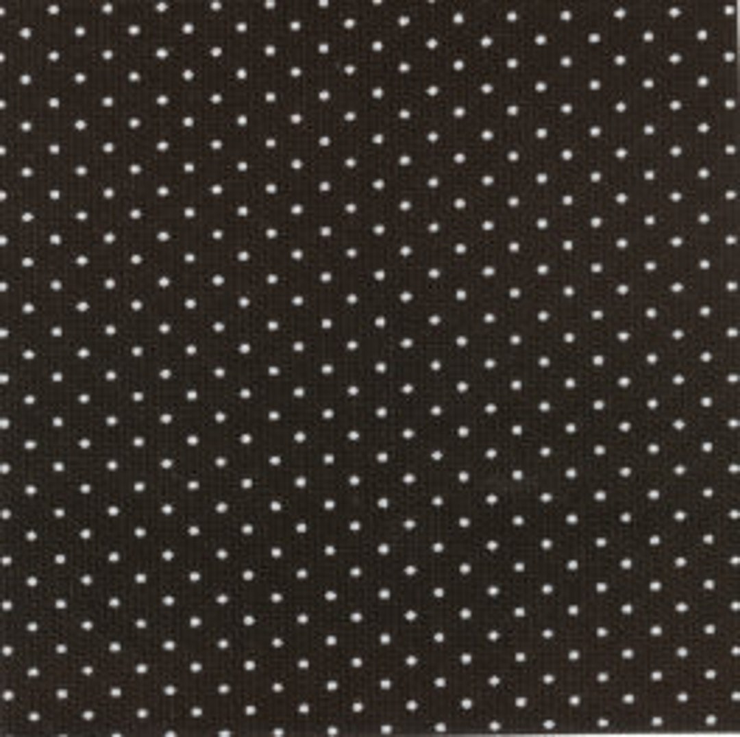 Fabric Finders Small Black Dot Fabric by the Yard, 433 Small White Dots ...