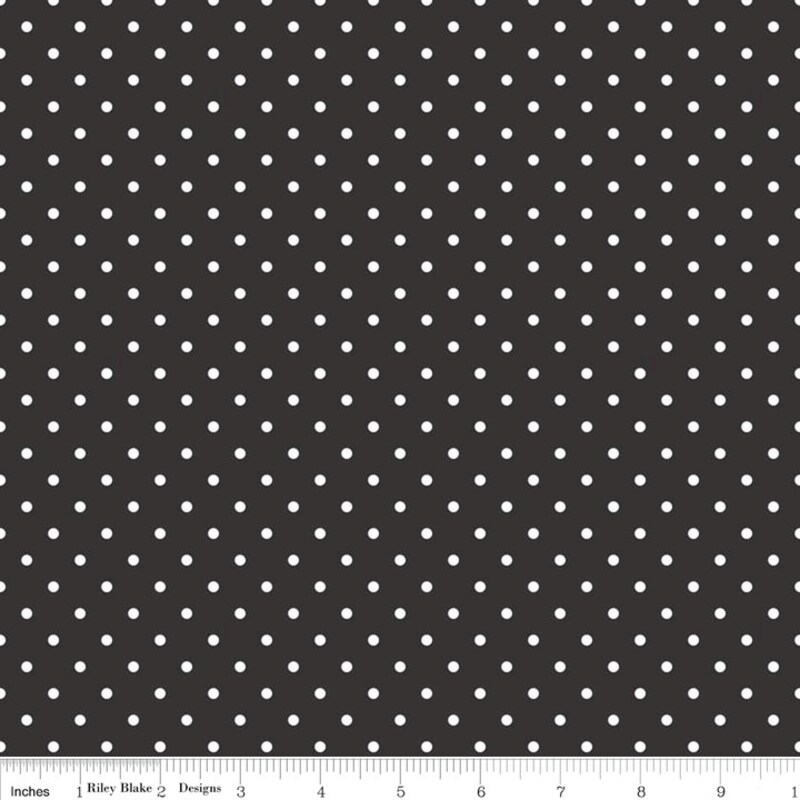 Black and White Polka Dot Fabric - Etsy